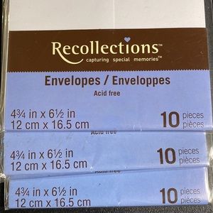 Recollections | Office | 5 Packs Of White Envelopes 5 Envelopes In ...